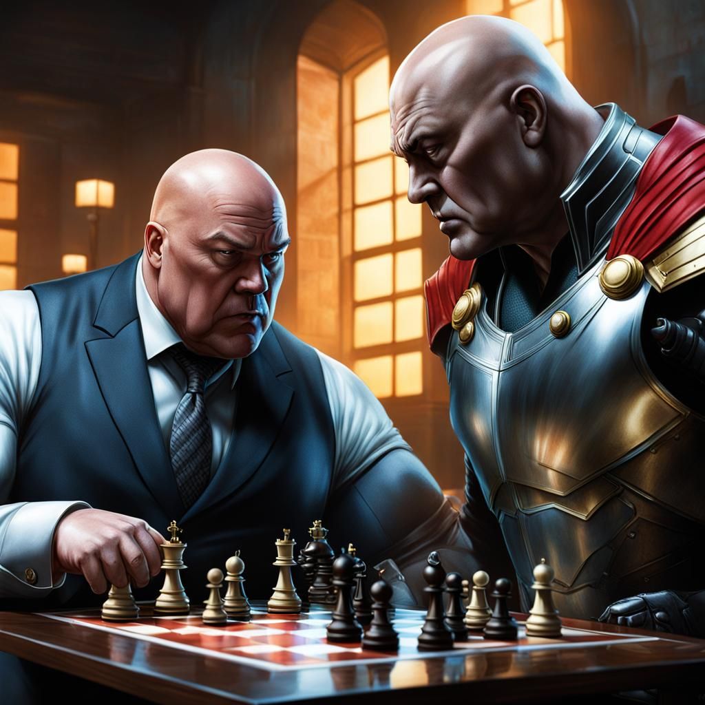 Wilson Fisk playing chess with his variant - AI Generated Artwork ...