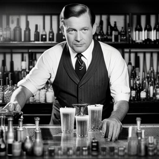male bartender, 1950 - AI Generated Artwork - NightCafe Creator