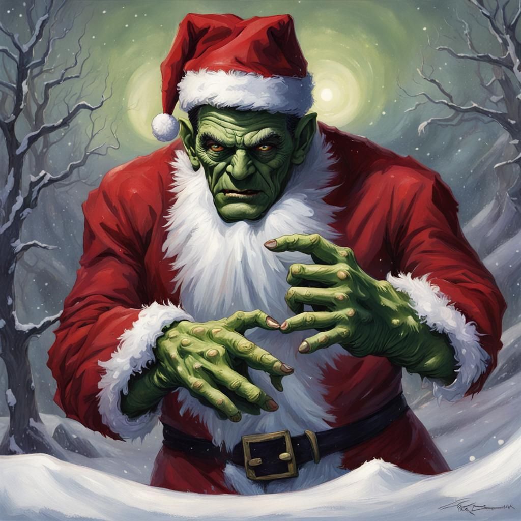 Frankenstein's Monster as Santa Claus - AI Generated Artwork ...