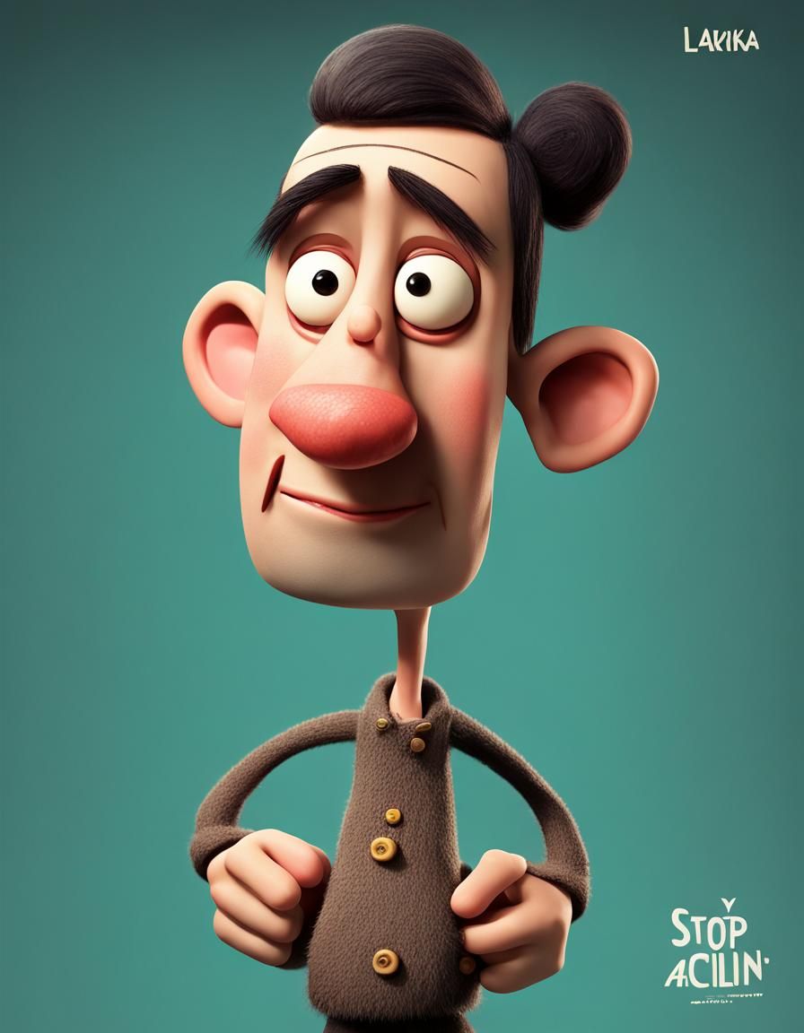 a surealistic animated character, art by Ramon Pla, art by jesse aclin ...