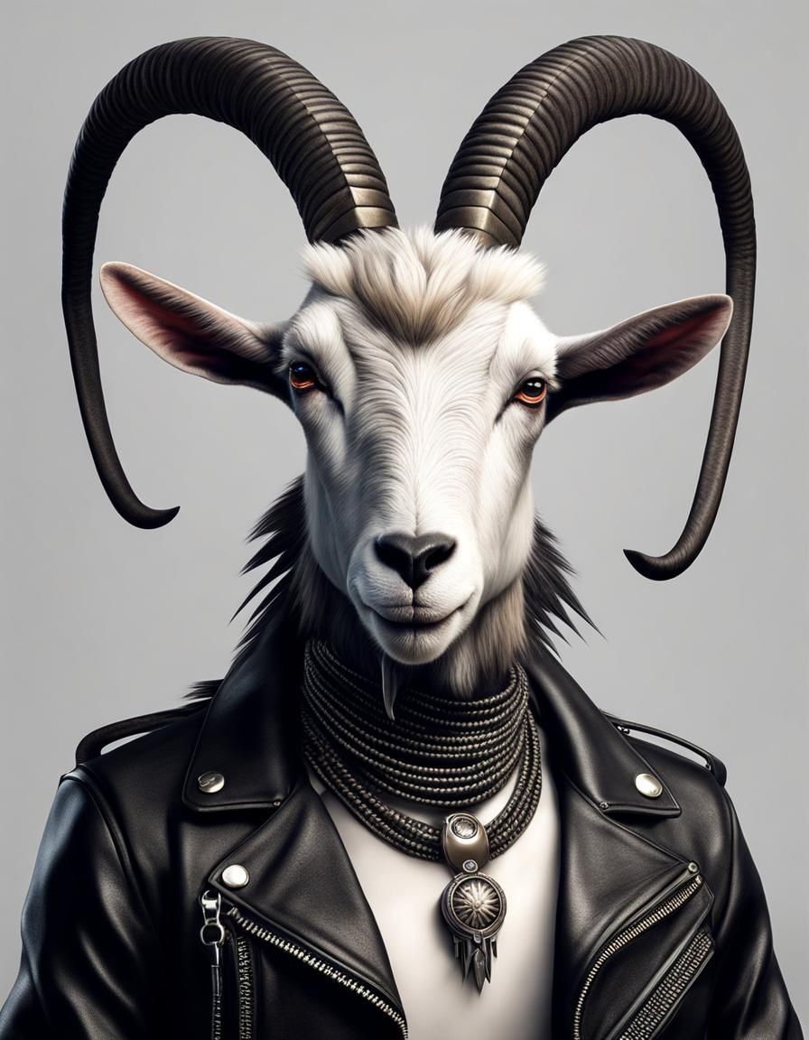 Punk goat - AI Generated Artwork - NightCafe Creator