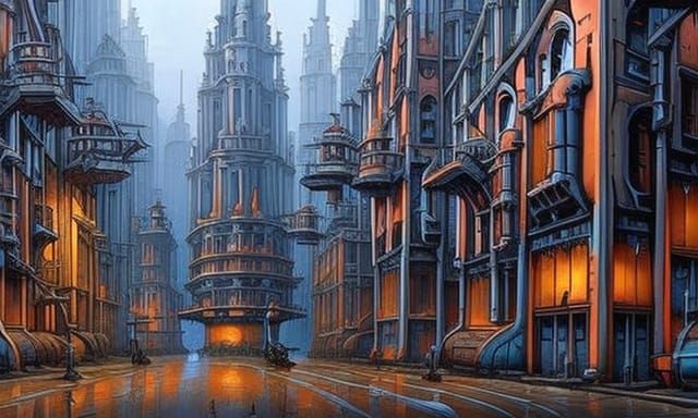 Future London from my dreams - AI Generated Artwork - NightCafe Creator