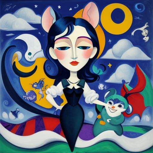 Vampires and Mice Unite in Whimsical Dreamlike Art - AI Art