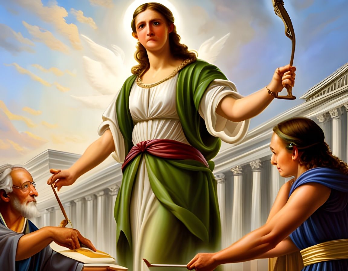 The Holy Christian Virtue of Justice (I) - AI Generated Artwork ...