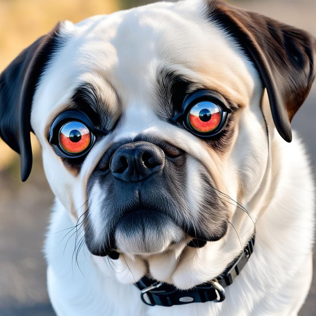 Googly eyes on a dog - AI Generated Artwork - NightCafe Creator