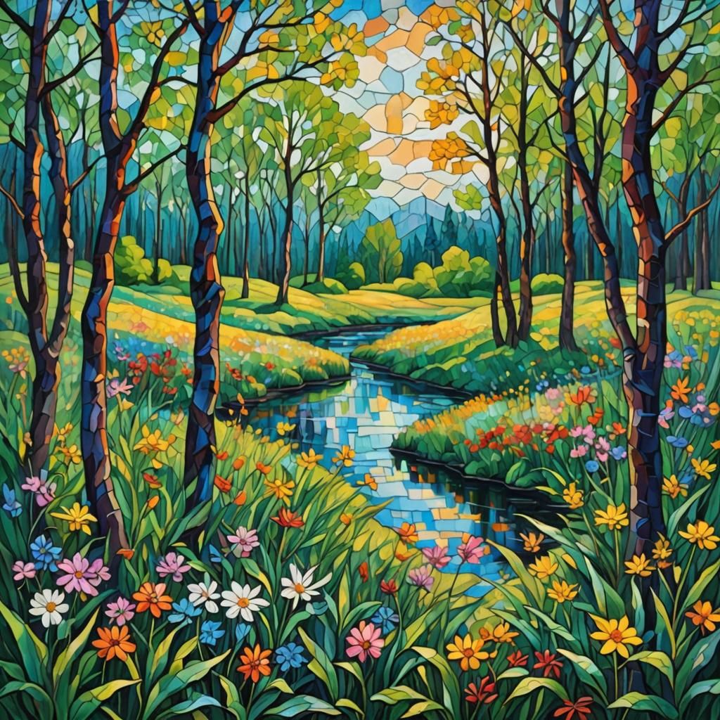 the beautiful pieces of spring mornings - AI Generated Artwork ...