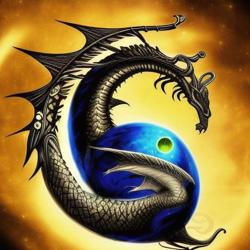 Dragon protecting earth - AI Generated Artwork - NightCafe Creator