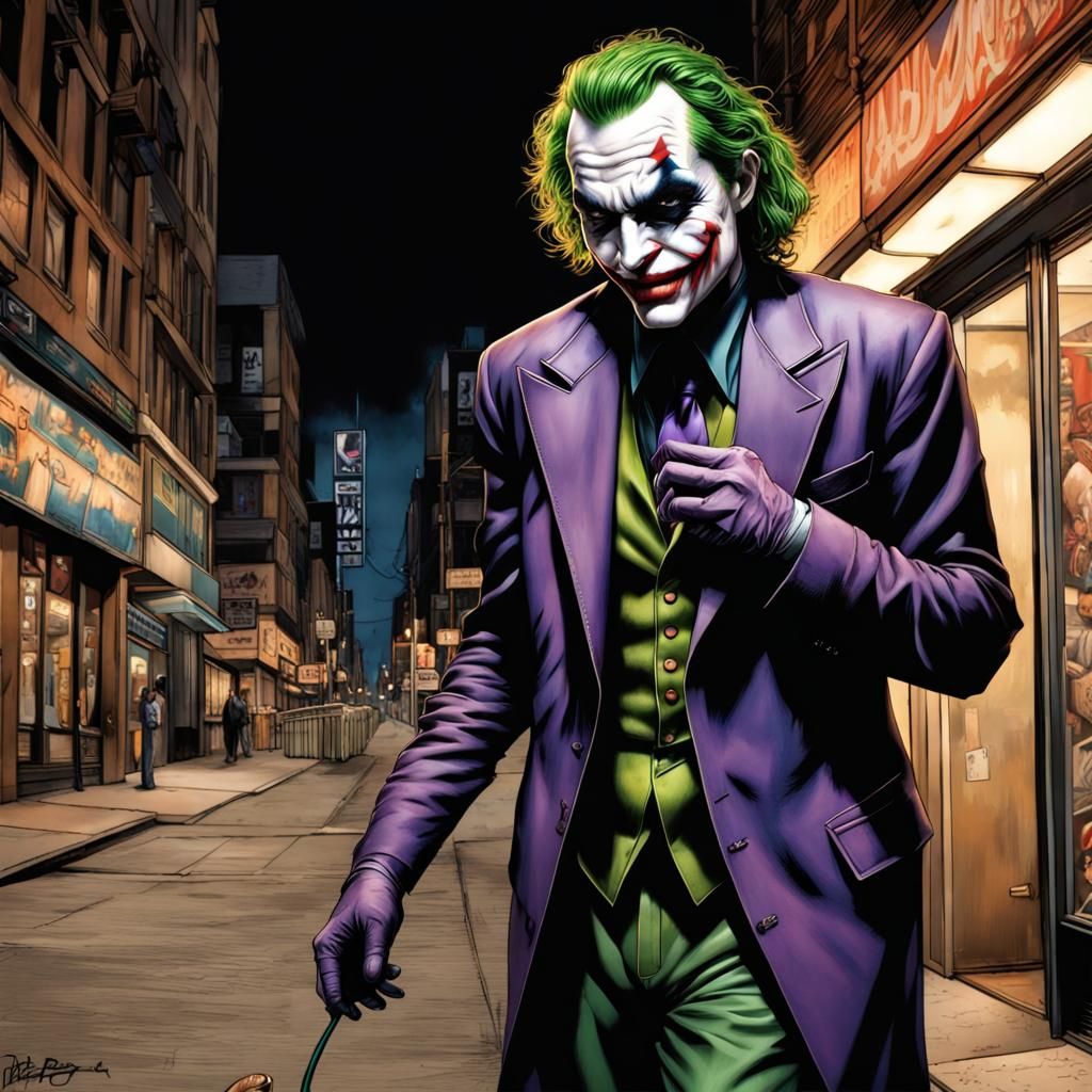 The Joker comic book character. - AI Generated Artwork - NightCafe Creator