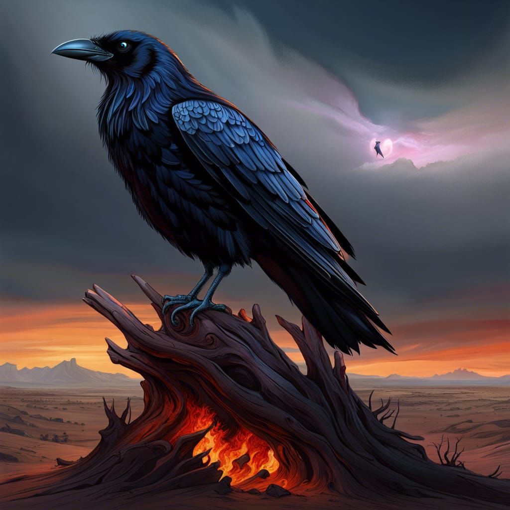 A crow... - AI Generated Artwork - NightCafe Creator