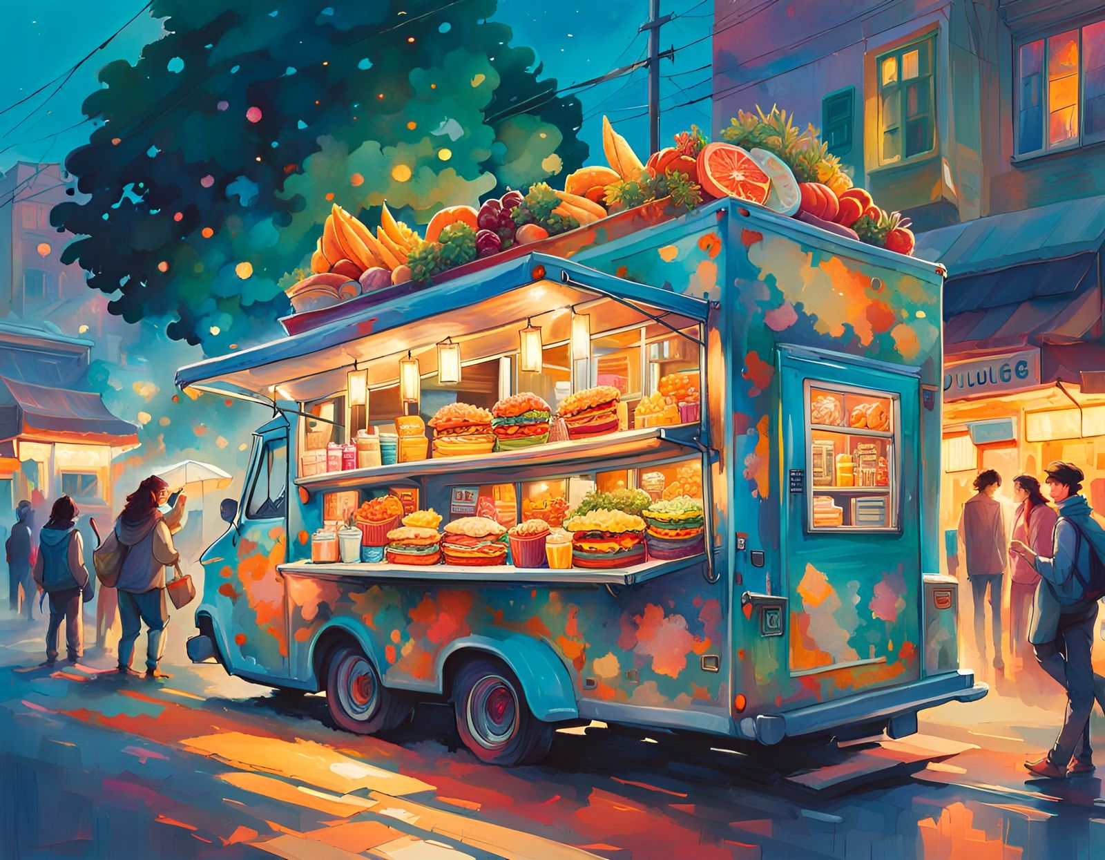 Food truck - AI Generated Artwork - NightCafe Creator