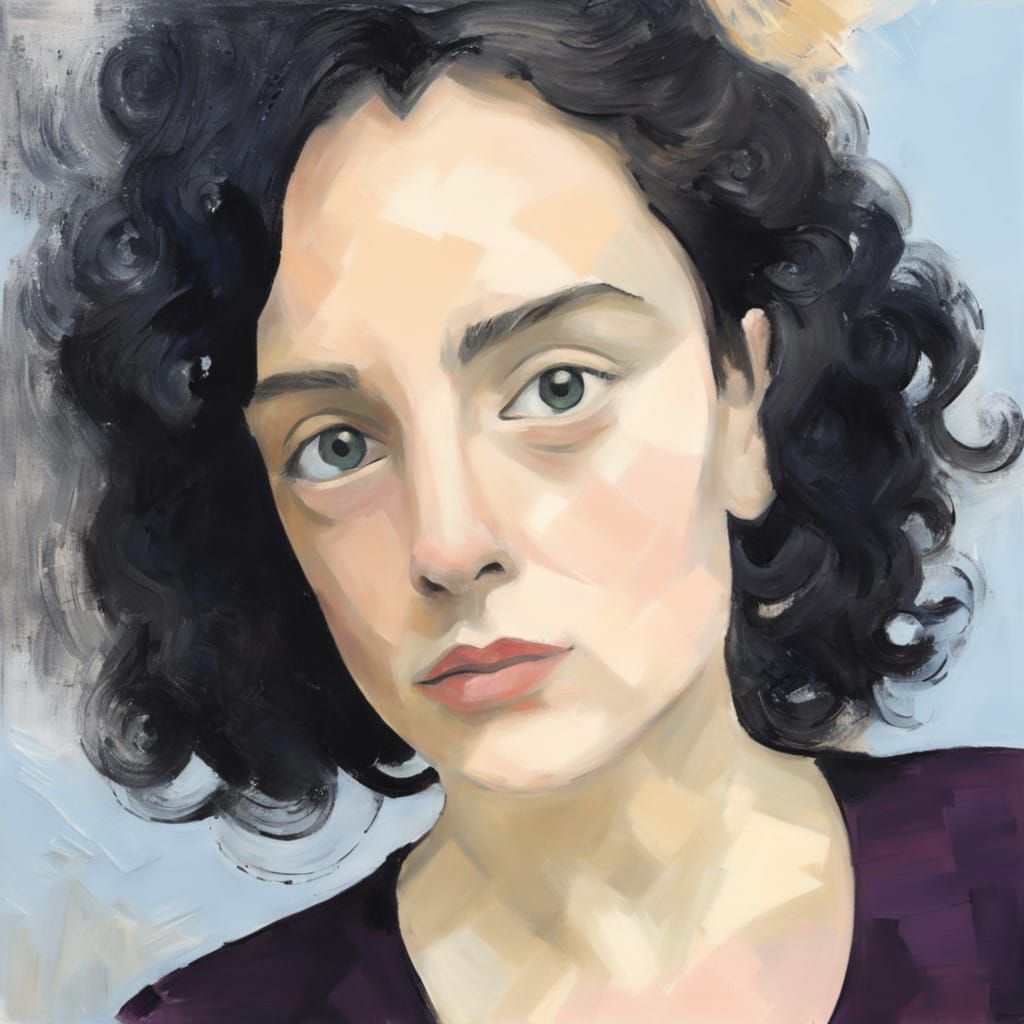 Impasto Response to Picasso's Olga - AI Art