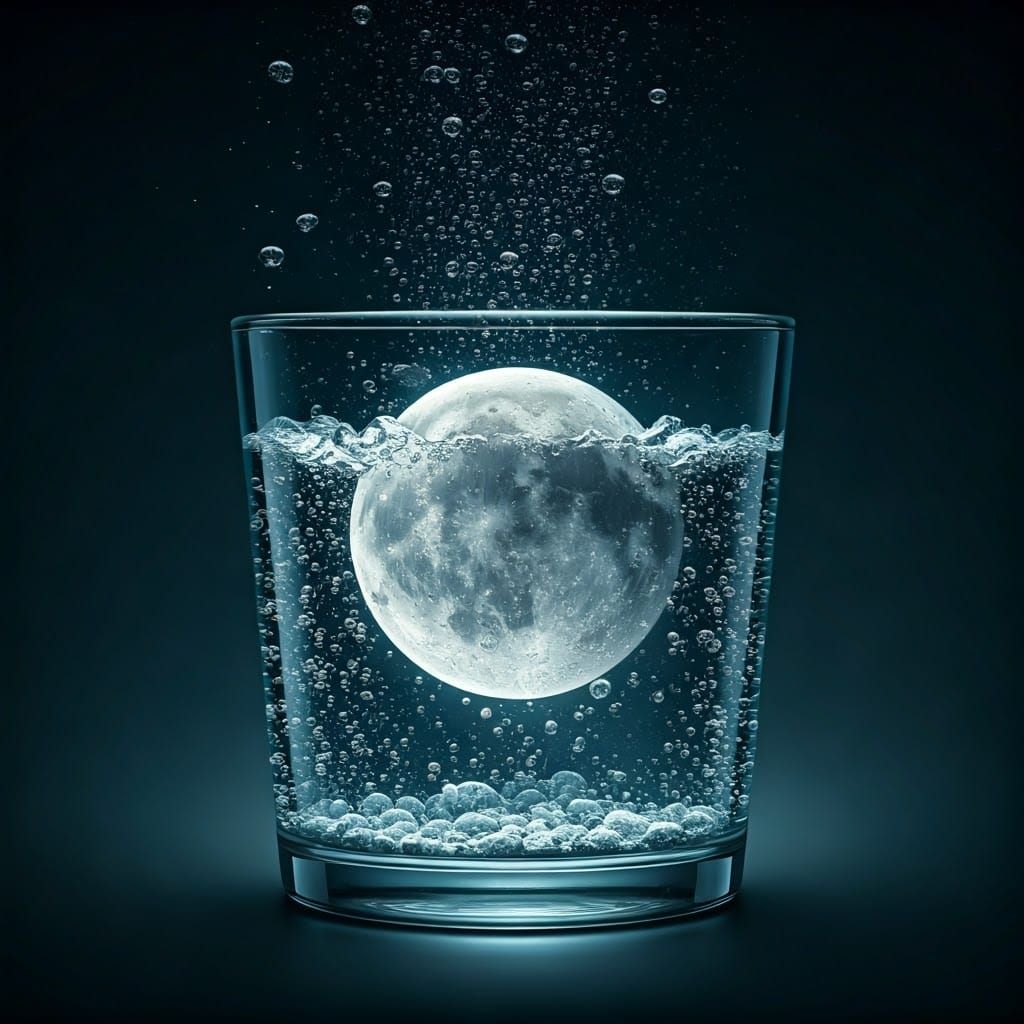 Fizzing Moon - Glimmering Lunar Fizz in a Sprite Cup