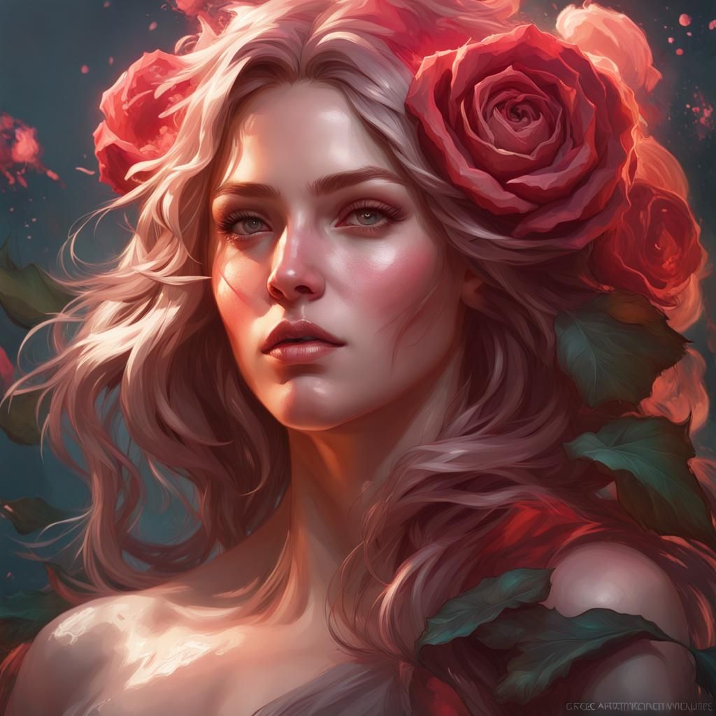 Fantasy rose - AI Generated Artwork - NightCafe Creator