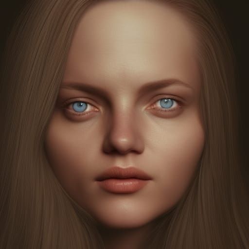 Woman 's head , detailed matte painting hyperdetailed intricately detailed deep color VRay ...