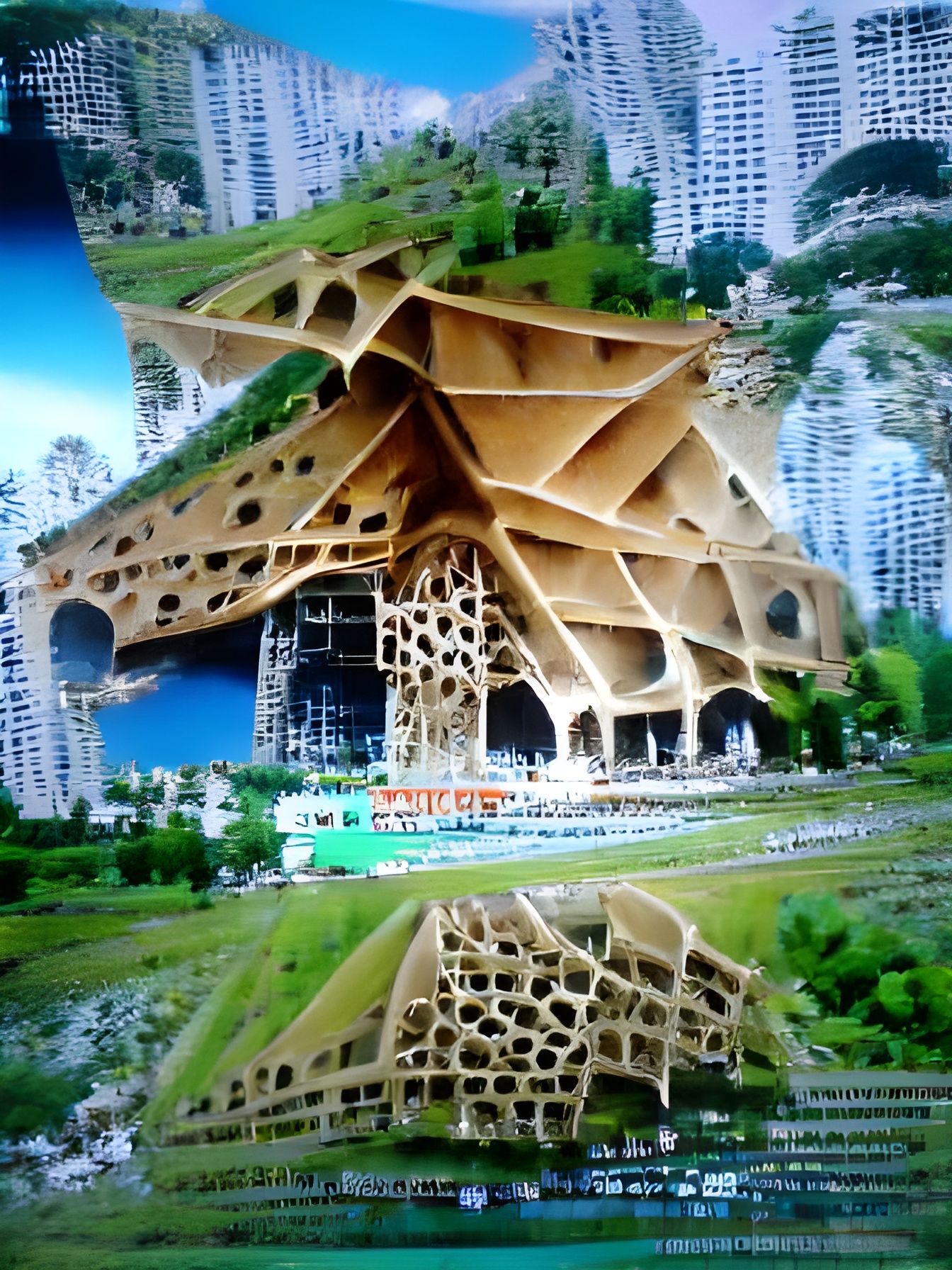 Masterpiece of Megastructure Sustainable Architecture - AI Generated ...