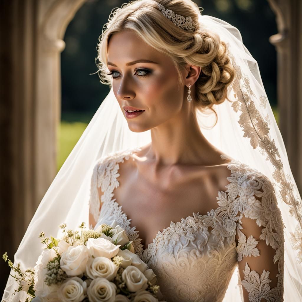 Beautiful blonde bride - AI Generated Artwork - NightCafe Creator