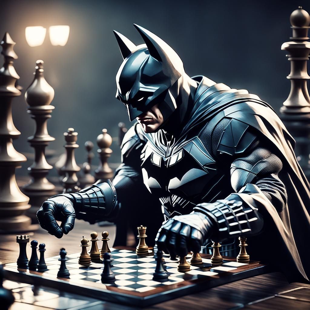 Batman playing chess - AI Generated Artwork - NightCafe Creator