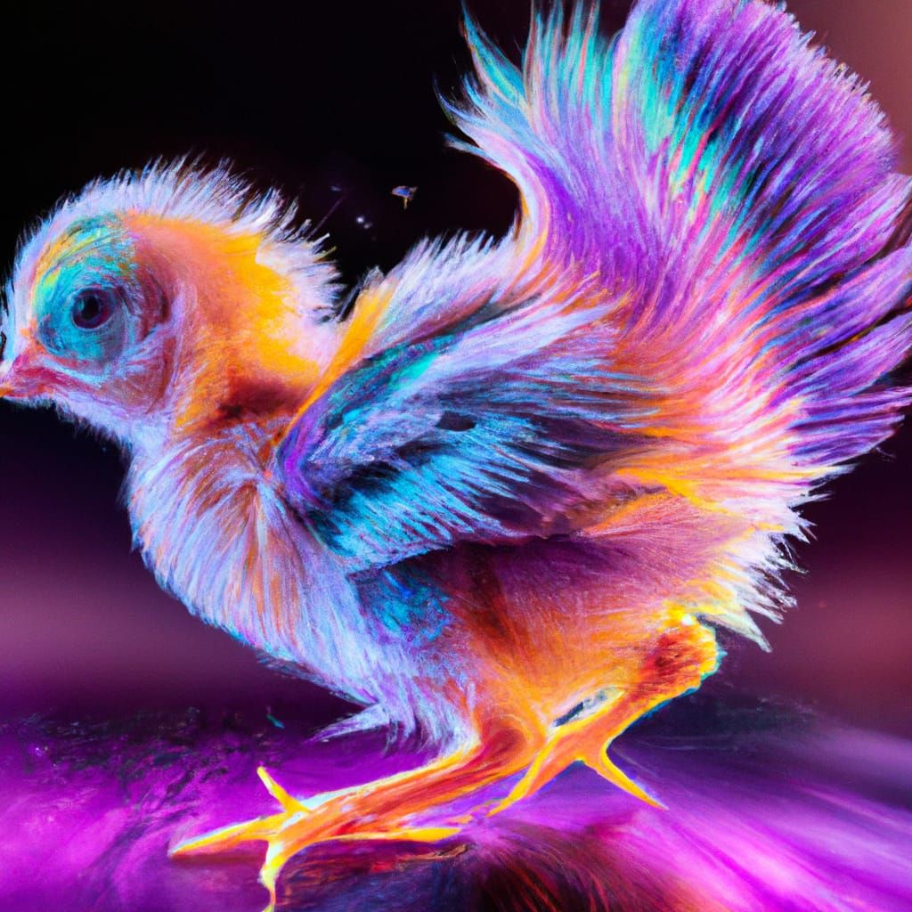 Chickens backflipping in a parallel universe! hyper realistic, ethereal ...