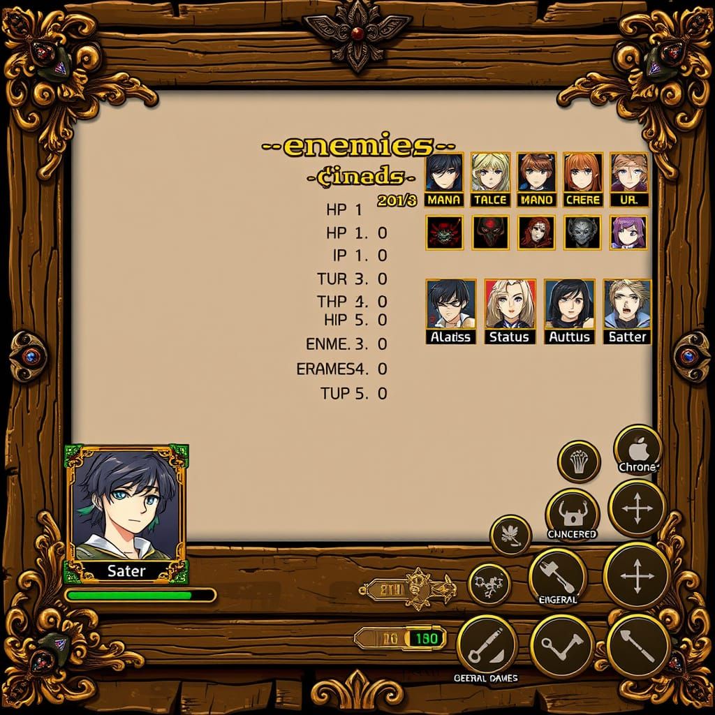 Epic JRPG Battle Scene in Distressed Western Frame - AI Art