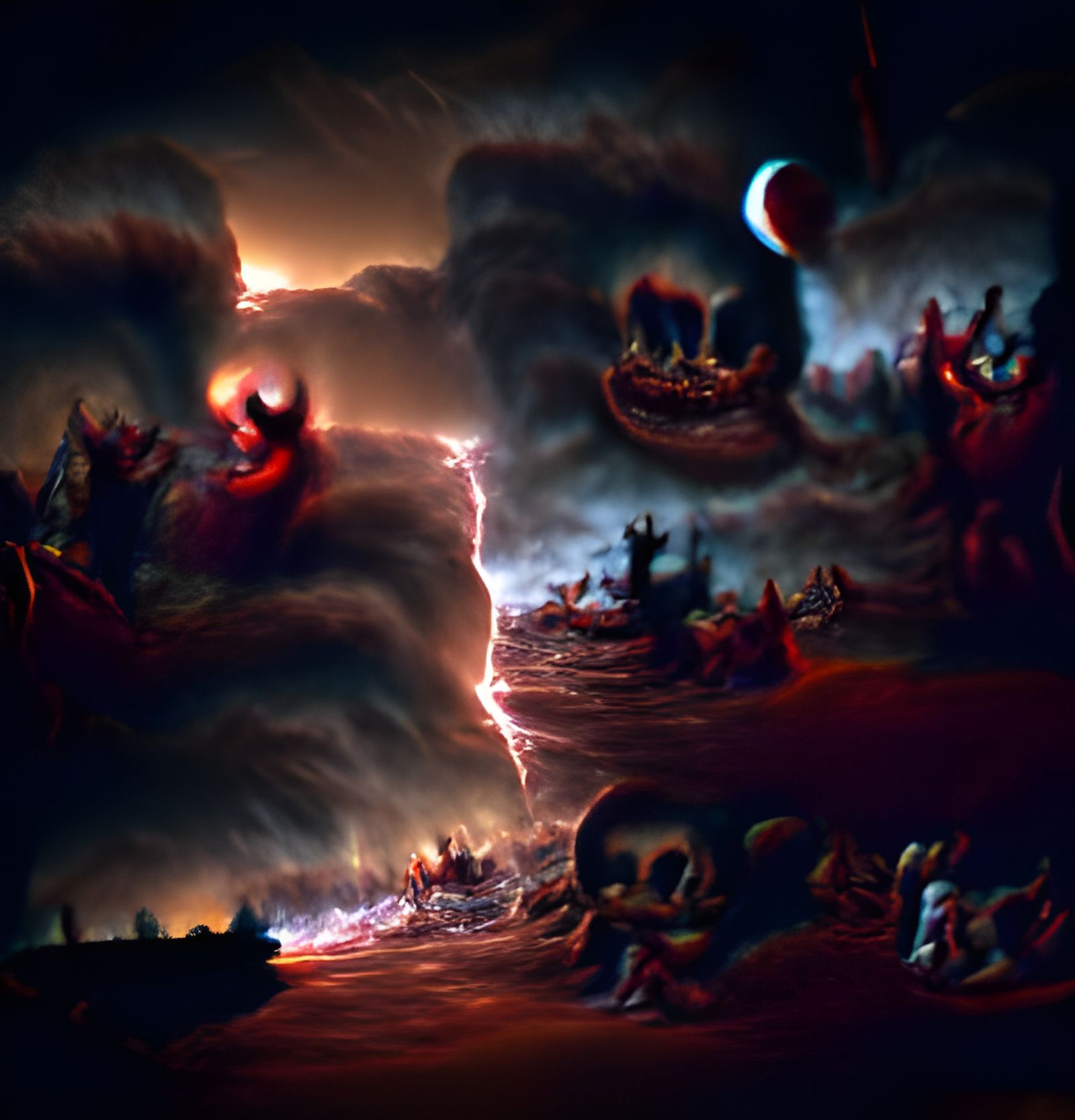 Stormy night of hell - AI Generated Artwork - NightCafe Creator