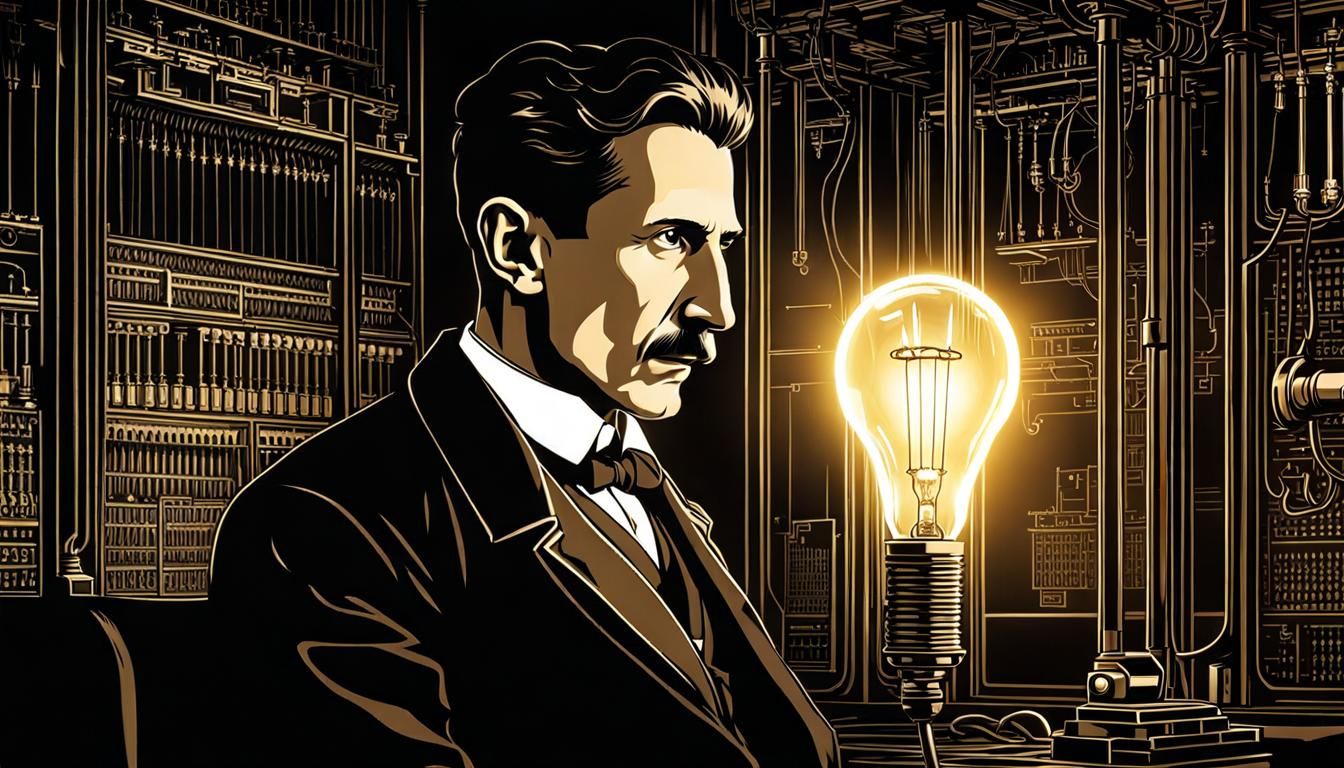 Tesla Discovering Electricity - AI Generated Artwork - NightCafe Creator