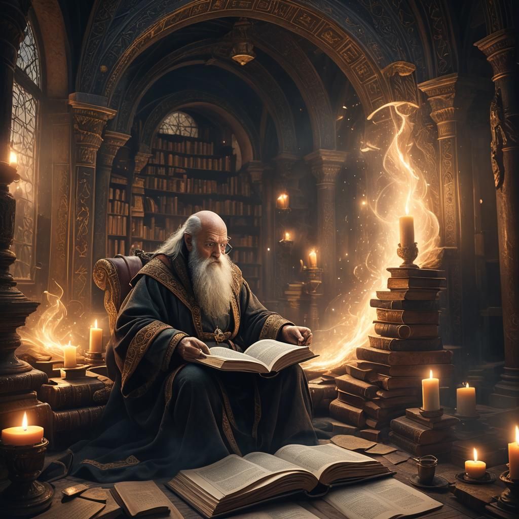 An Old Scribe - AI Generated Artwork - NightCafe Creator
