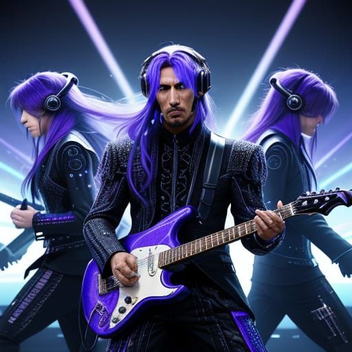 Epic Futuristic Rock Concert in Hyper Realistic St... - AI Art