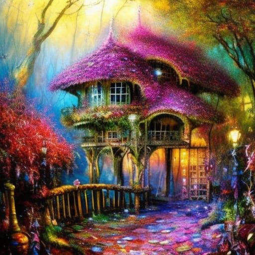 55 fairy lane, Fable Forest - AI Generated Artwork - NightCafe Creator