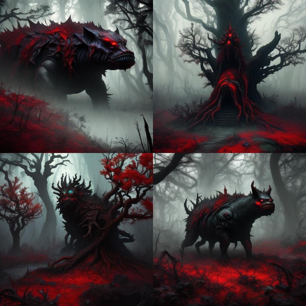 Ethereal Demon Unveils the Dark Forest of Dreams i... - AI Art