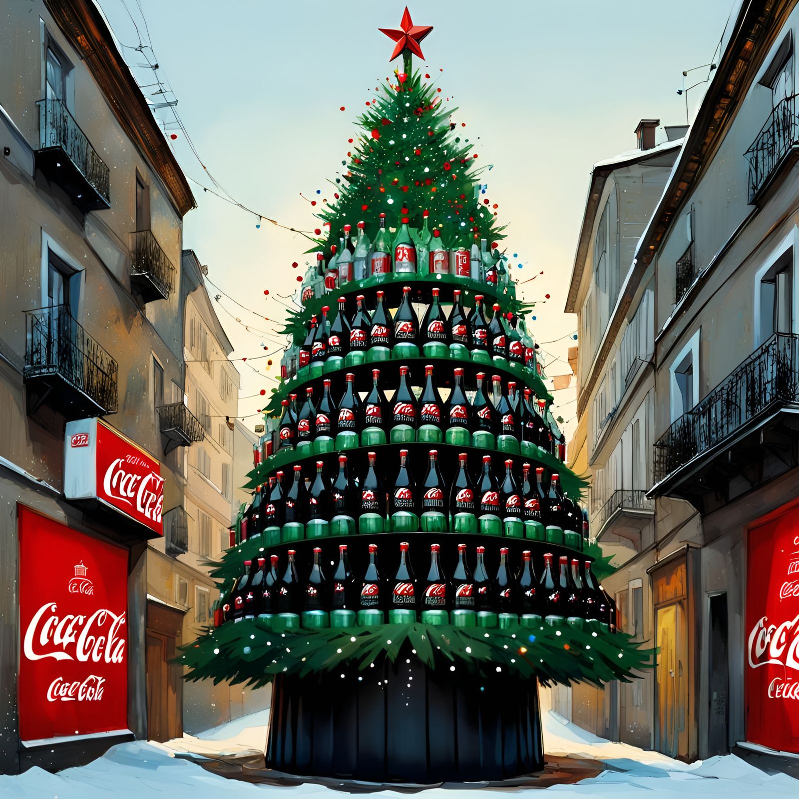 COCA-COLA CHRISTMAS TREE - AI Generated Artwork - NightCafe Creator