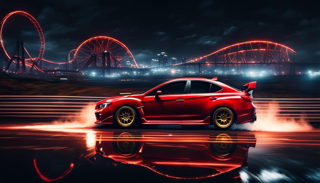 Red Subaru - AI Generated Artwork - NightCafe Creator