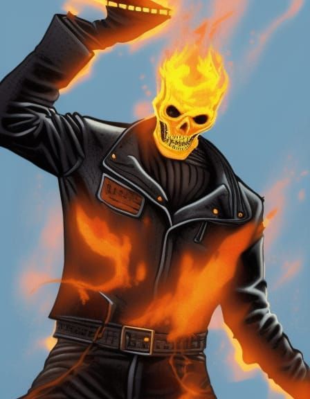 Ghost Rider - AI Generated Artwork - NightCafe Creator