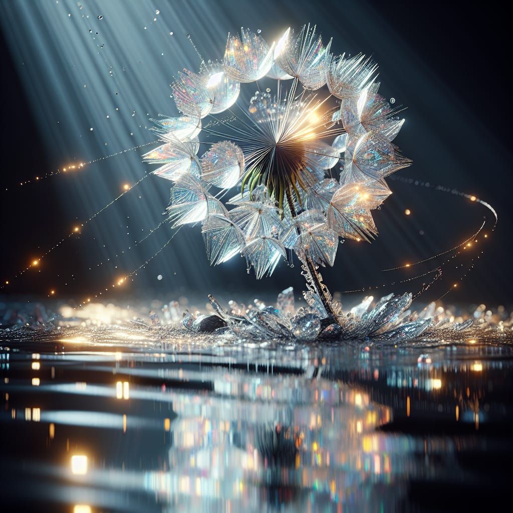 Dandelion flower - AI Generated Artwork - NightCafe Creator