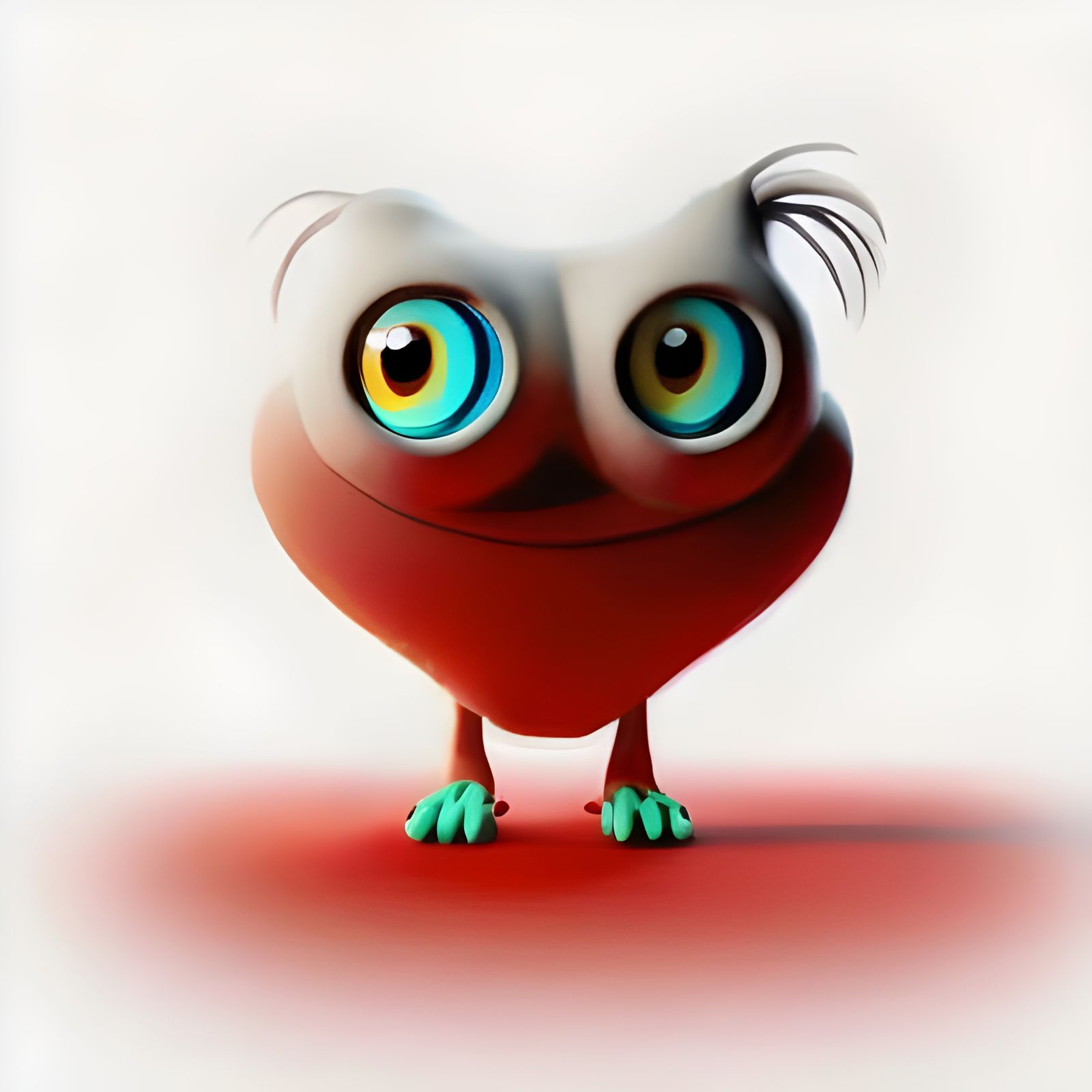 A cute heart creature v1 - AI Generated Artwork - NightCafe Creator