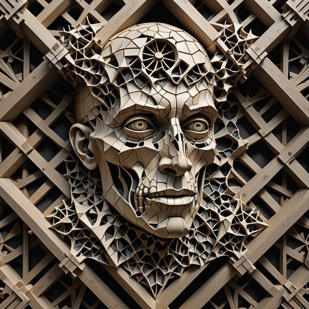 fragmented sculpture - travelogue of weather-beaten bones