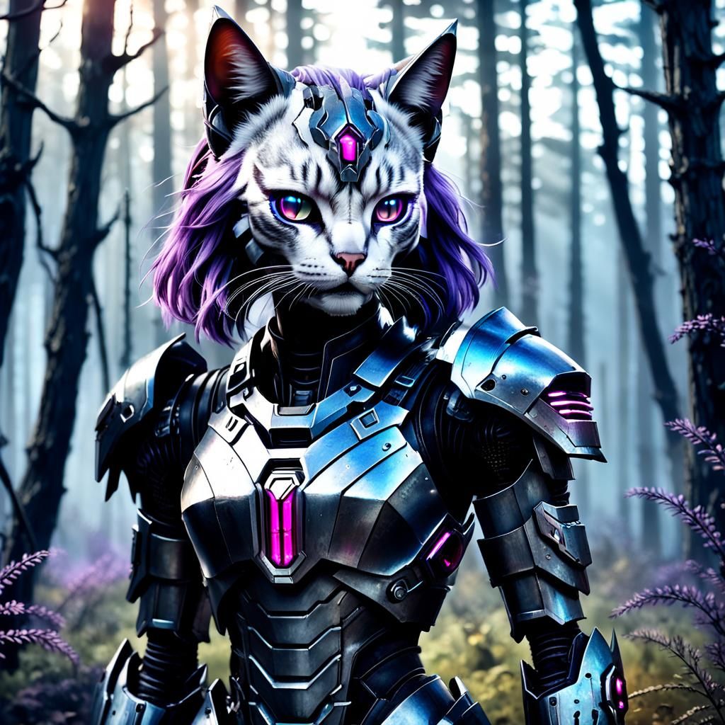 Cybercat - AI Generated Artwork - NightCafe Creator