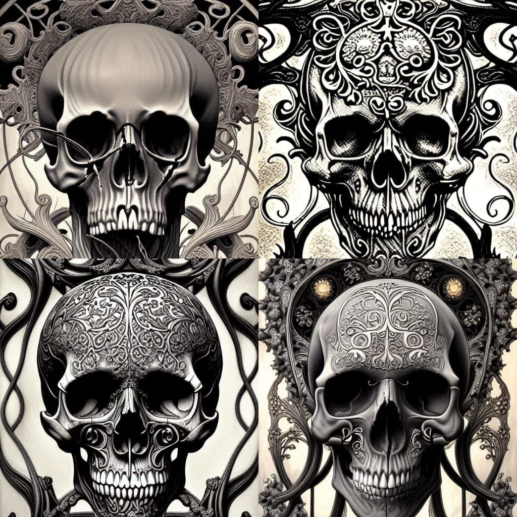Skulls - AI Generated Artwork - NightCafe Creator