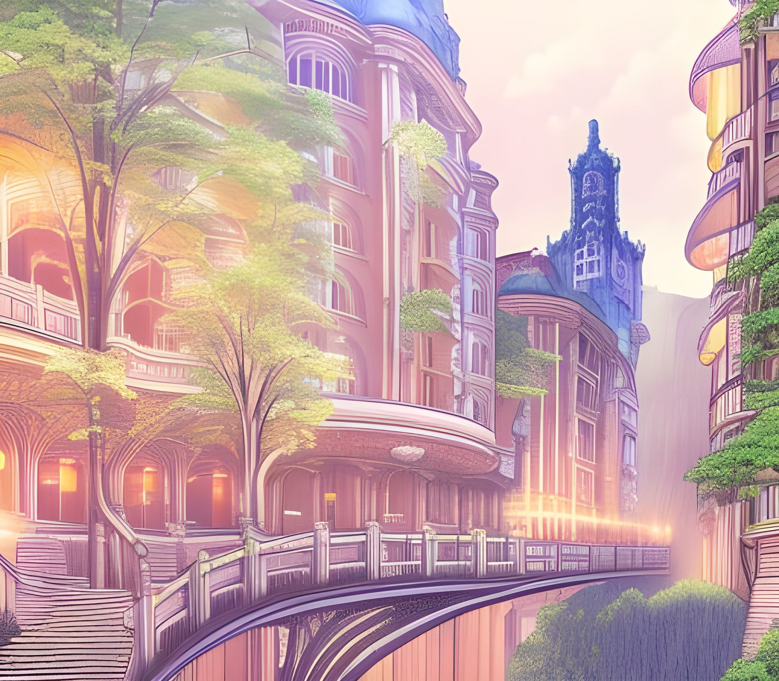 Candy Colored City - AI Generated Artwork - NightCafe Creator