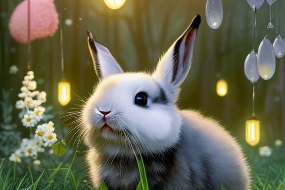 Happy Cute lil Bunny - AI Generated Artwork - NightCafe Creator