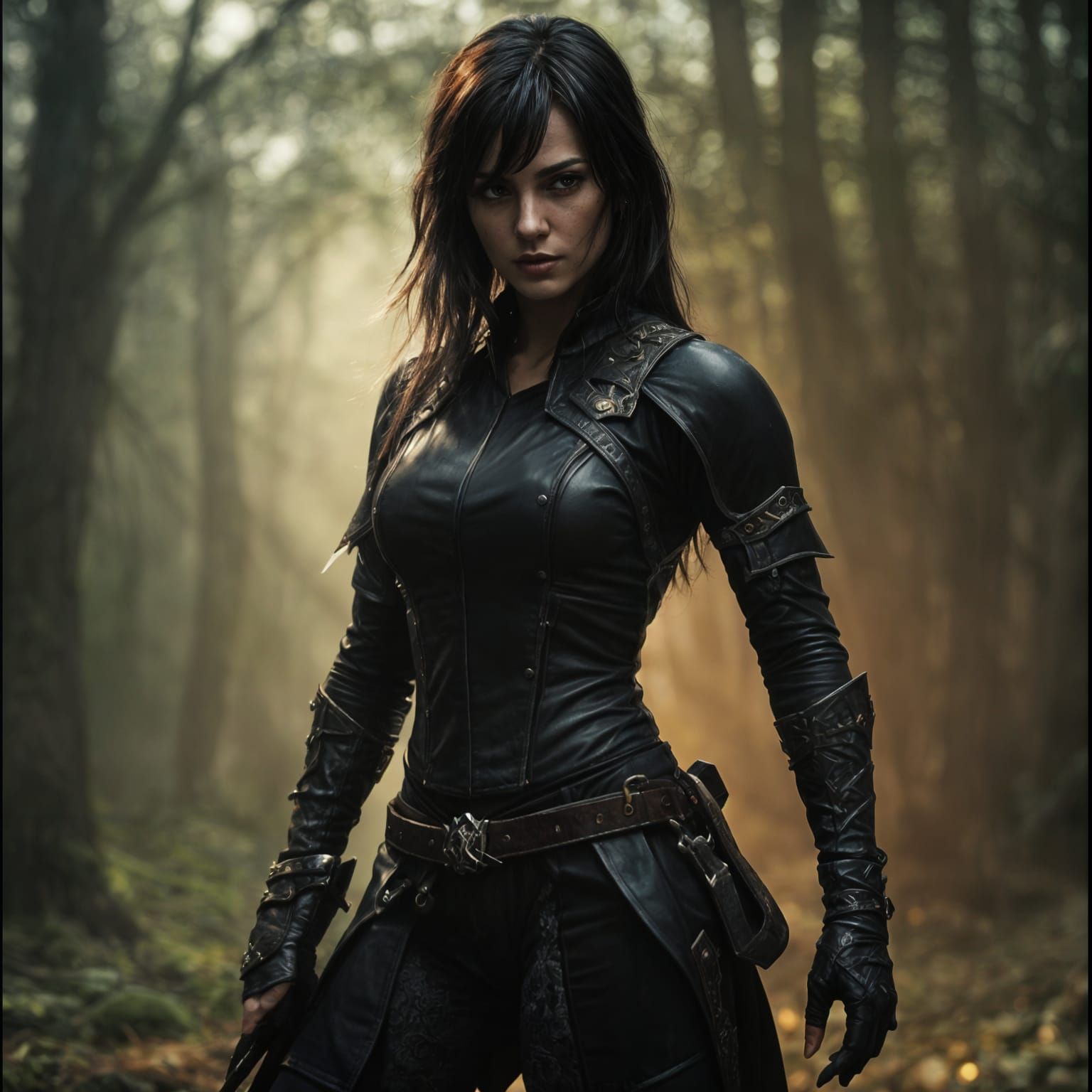 Epic Assassin in Medieval Dark Fantasy - AI Art