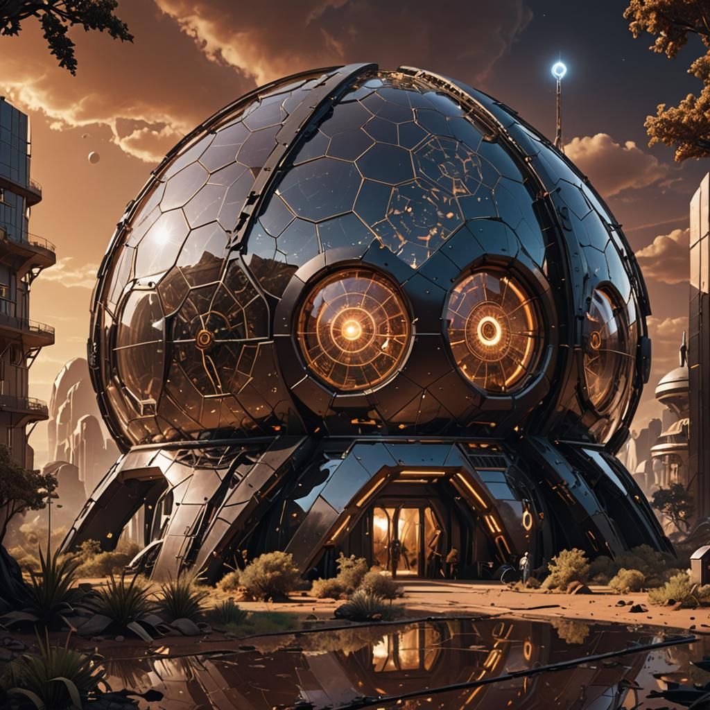 Quantum AI building - AI Generated Artwork - NightCafe Creator