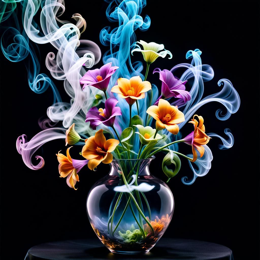 Vase of flowers - AI Generated Artwork - NightCafe Creator