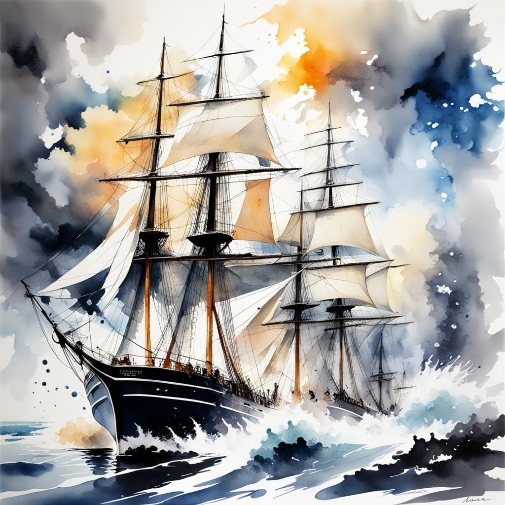 Dashed off Eddystone - AI Generated Artwork - NightCafe Creator