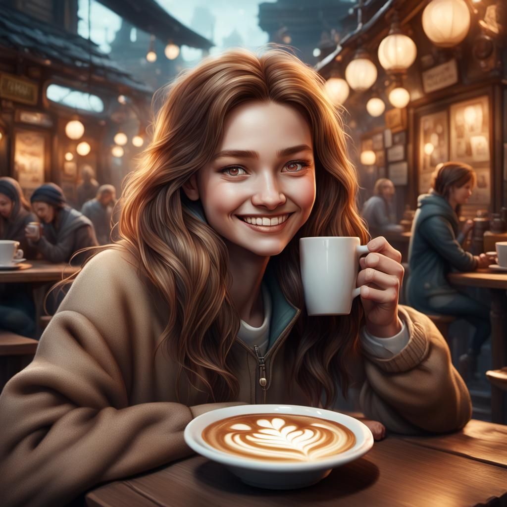 hyper-realistic fantasy art depicting (women with smiling faces: 1.5 ...