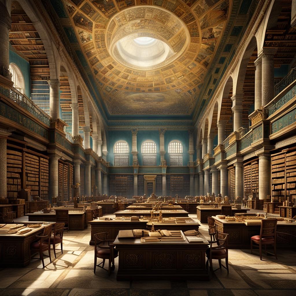 The Great Library of Alexandria in Alexandria, Egypt, was one of the ...