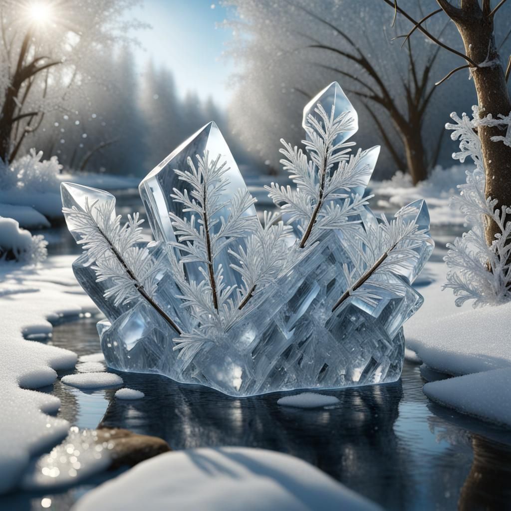 A View in Ice. - AI Generated Artwork - NightCafe Creator