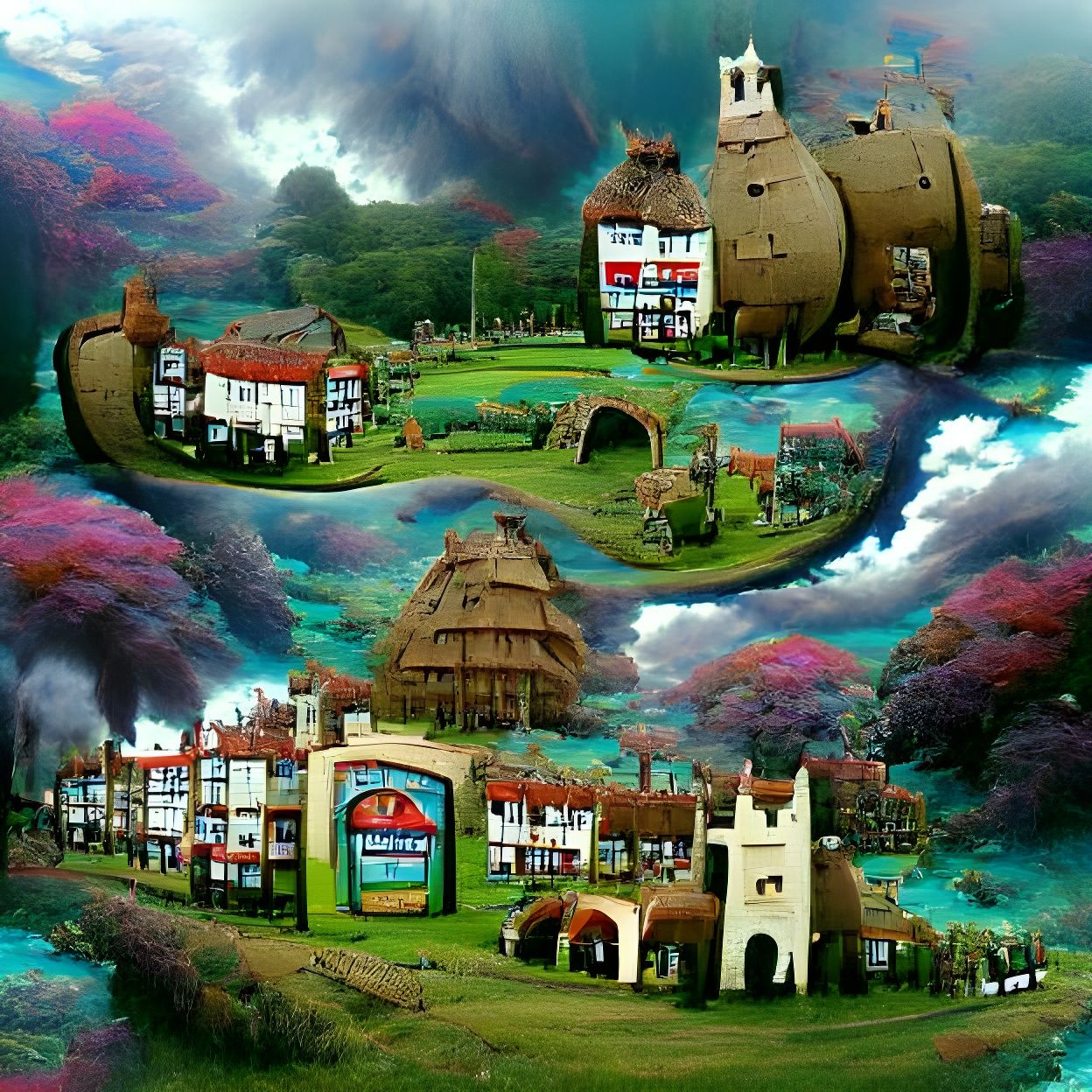 the village 2 - AI Generated Artwork - NightCafe Creator