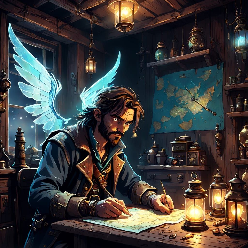 Pixie Doctor Heals Pirate Patient in Whimsical Dis... - AI Art