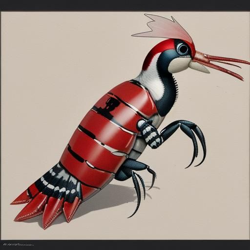 Woodpecker × crayfish - AI Generated Artwork - NightCafe Creator