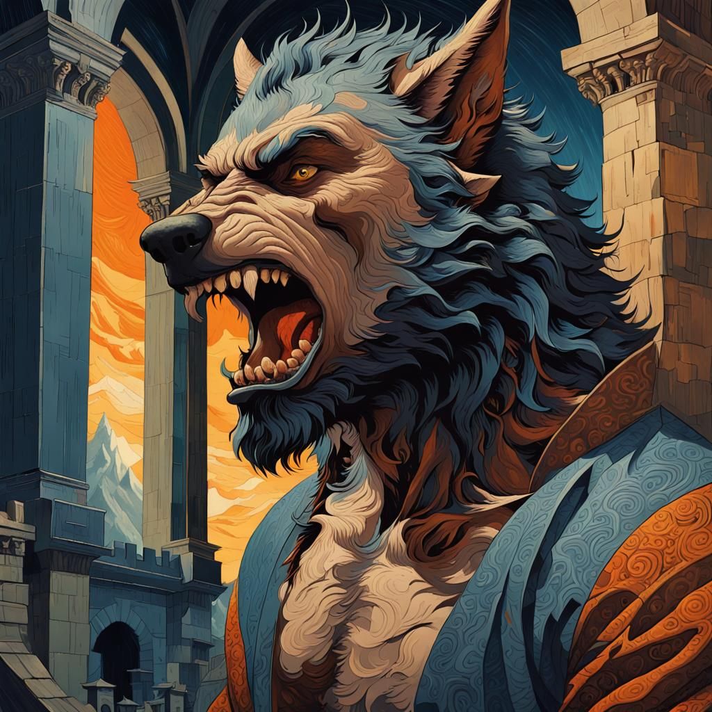 Strong werewolf in the castle - AI Generated Artwork - NightCafe Creator